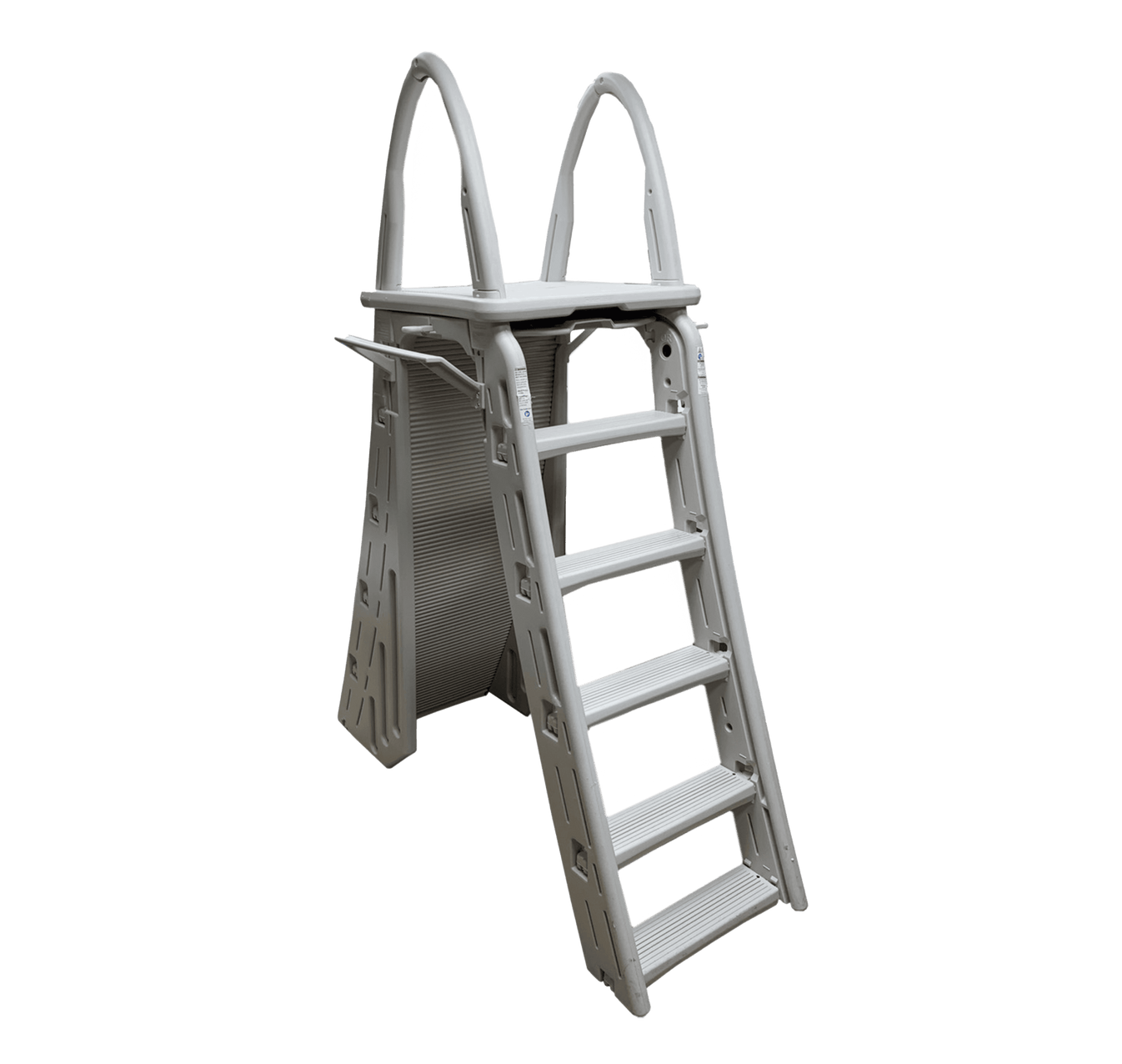 Confer Above Ground A-Frame Ladder with Roll Guard - interpools ...
